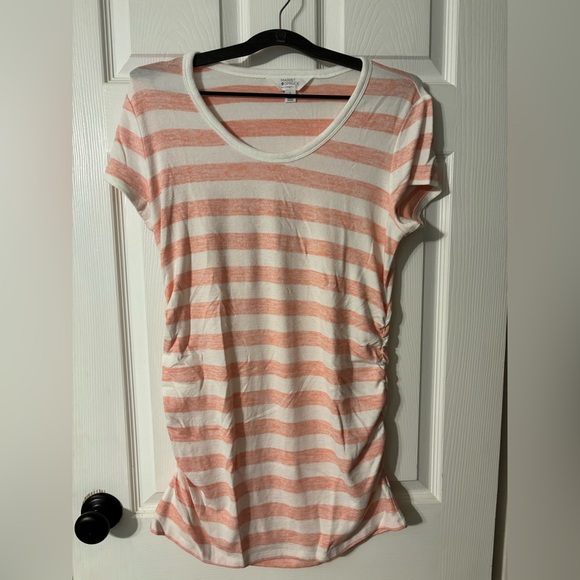 Market & Spruce | Tops | Market Spruce Coral And White Striped ...